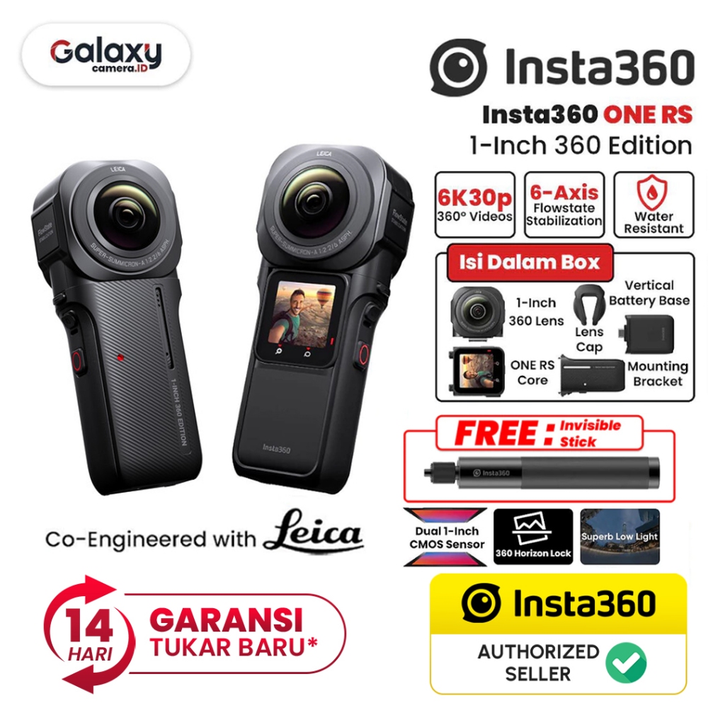 Jual Insta360 ONE RS 1-Inch 360 Edition Insta 360 1 Inch 360 Garansi ...