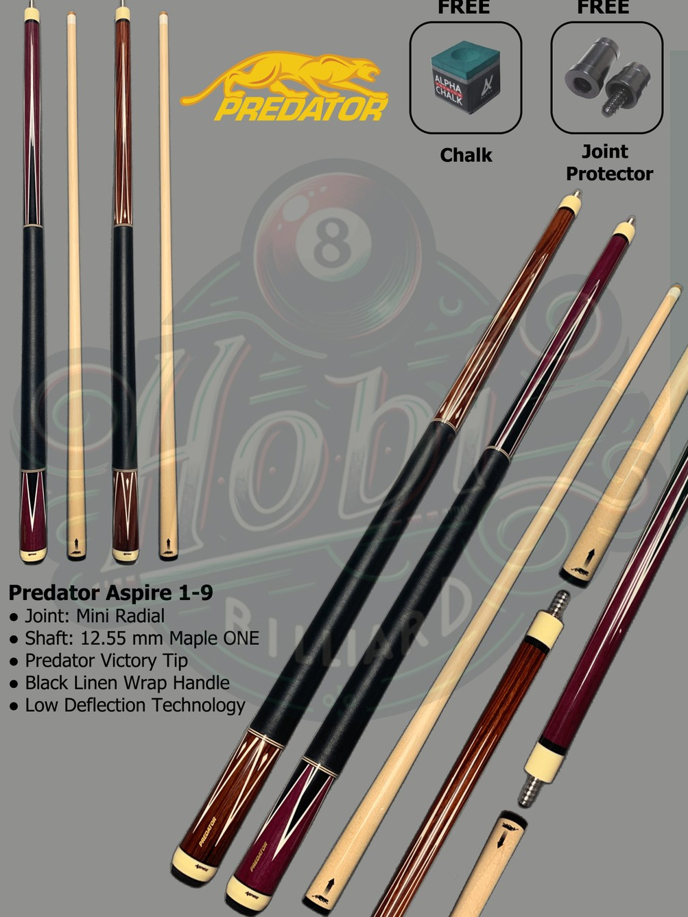 Jual Predator Aspire 1-9 Pool Cue | Shopee Indonesia