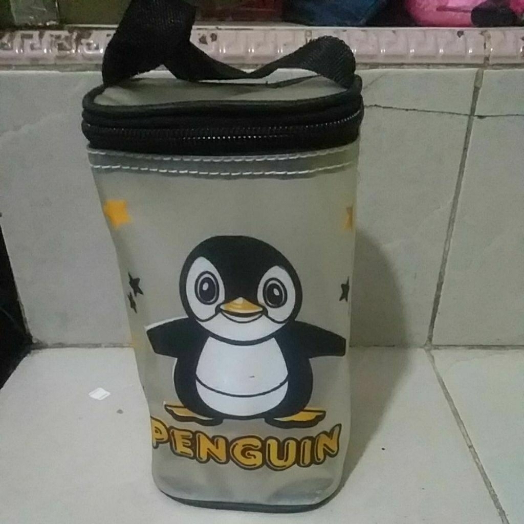 Jual tas kosmetik tas make up transfarant anti air model tabung ...