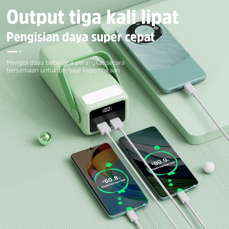 Jual KIVEE Powerbank 40000 mAh Type C Fast Charging PD 22.5W KV-PT182 ...