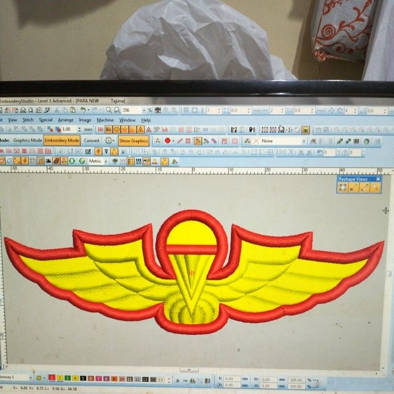 Jual bordir timbul dan rata wing penerjun/para | Shopee Indonesia