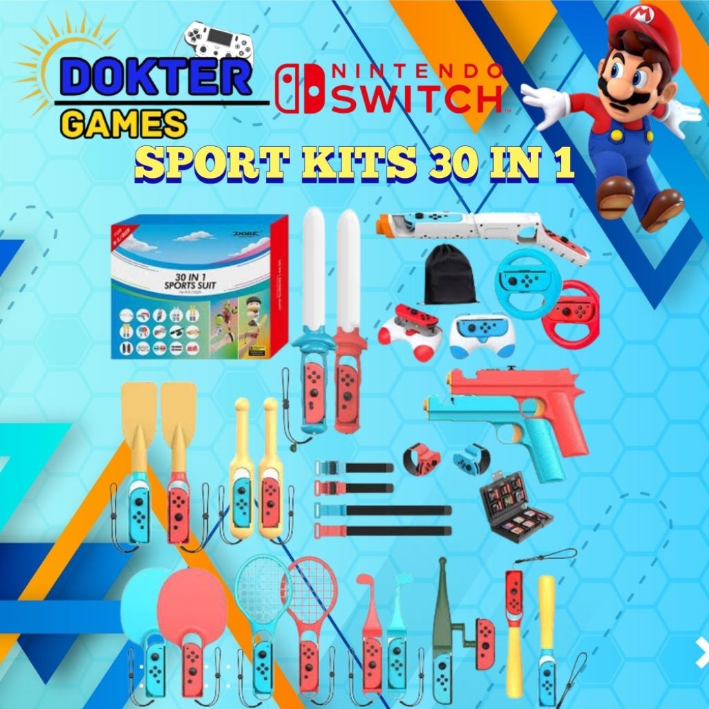 Jual NINTENDO SWITCH SPORT KITS FOR V1 V2 OLED 30 IN 1 DOBE | Shopee ...