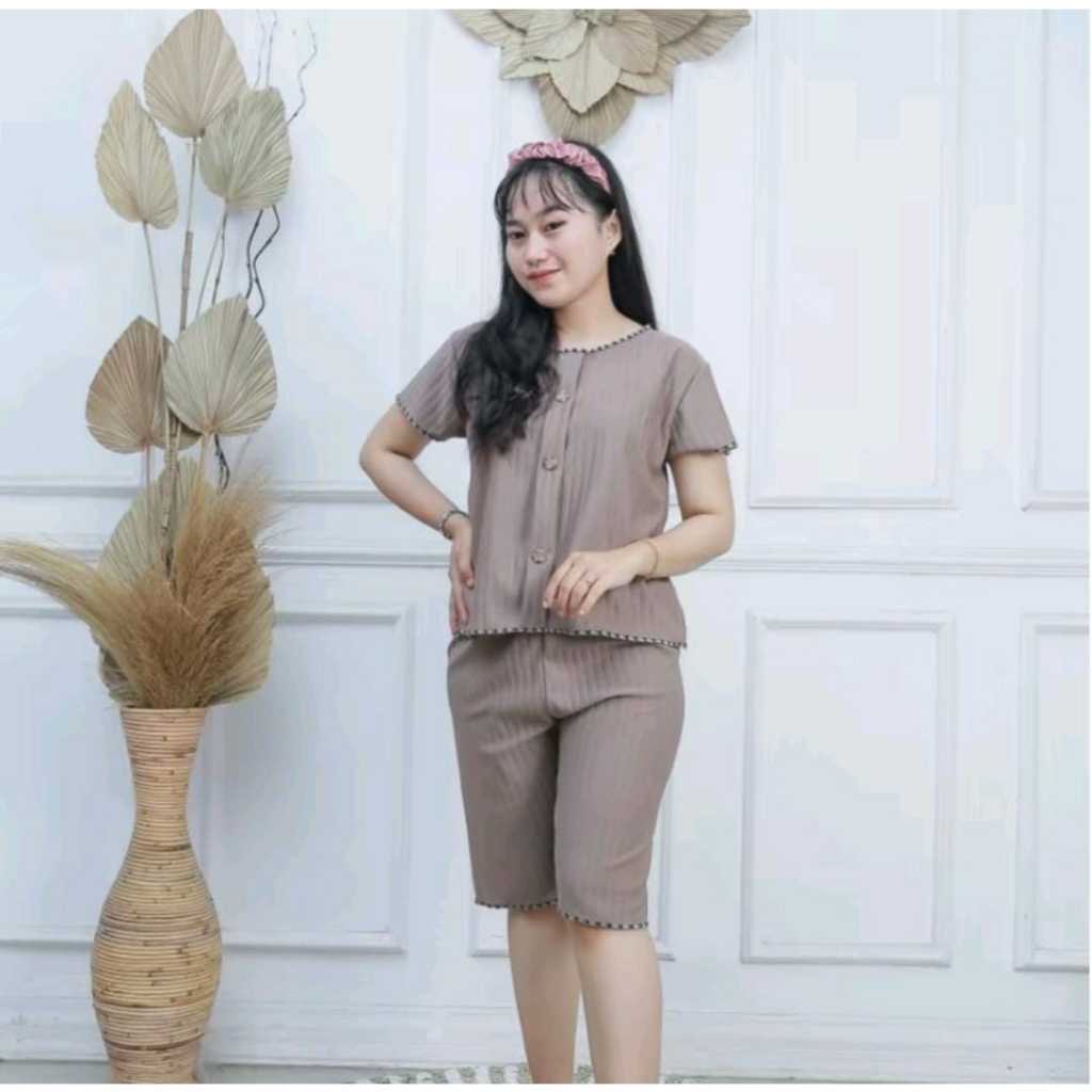 Jual Tie Dye One set Piyama Knit Hornet Setelan Pookie Baju Tidur Wanita Terbaru Set Hotpants ...