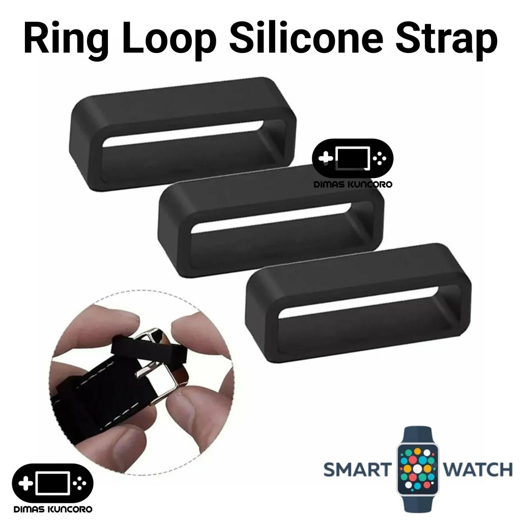 Jual Ring Loop Silicone Strap Silikon 16 18 20 22 24 26 28 30 mm rubber ...
