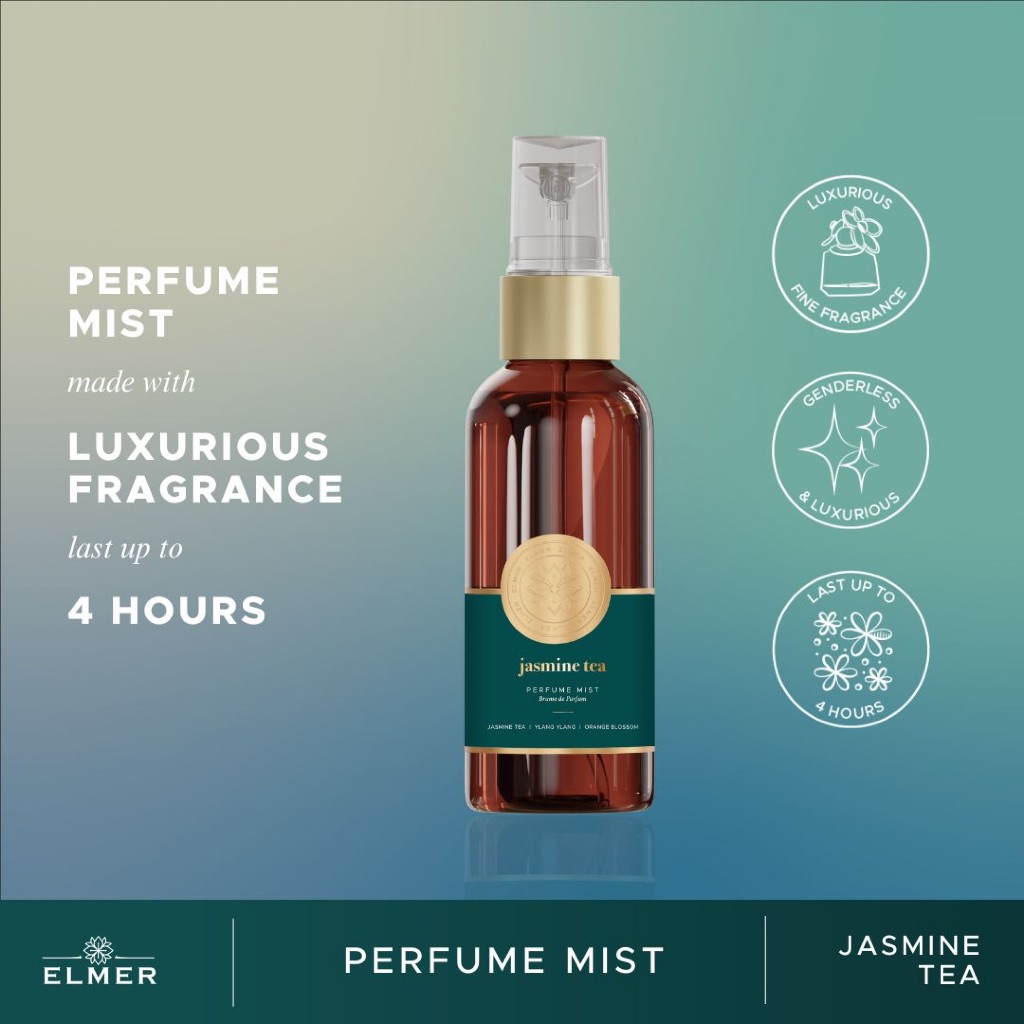 Jual ELMER Jasmine Tea Perfume Mist 60ml Brume De Parfum With Luxurious ...
