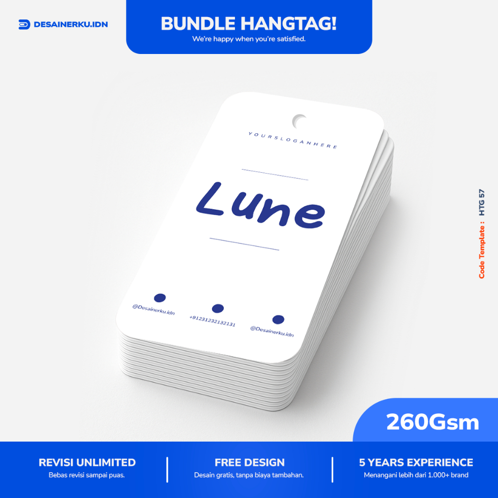 Jual PAKET Bundle Hangtag Baju Custom - Free Design & Cetak Label Tag ...