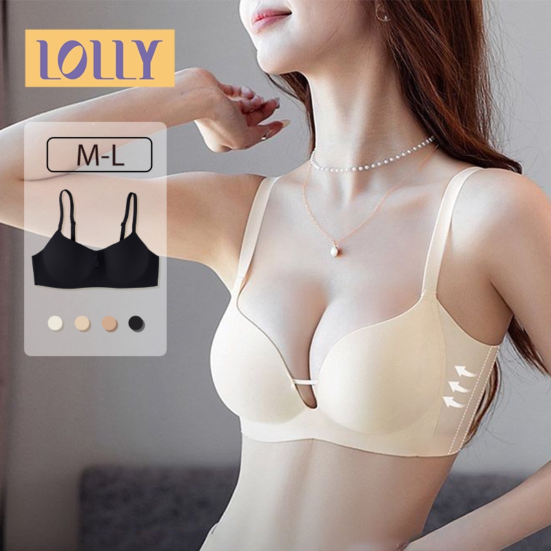 Jual LOLLY Bra Seamless Nyaman - Ukuran Cup A/B Tanpa Kawat Efek Push Up Tali Bisa Dilepas braa ...