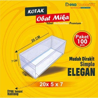 Jual (Paket isi 30 pcs) Kotak Obat Mika Mix/Campur Ukuran ( 20x5x7 ...