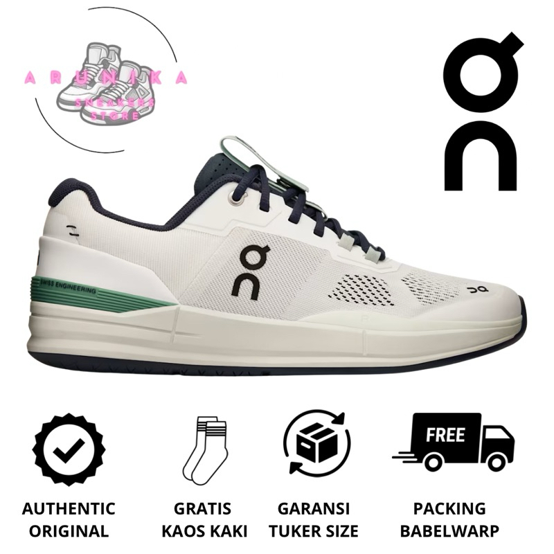 Jual Sepatu Tennis On Cloud The Roger Pro Undyed White Aloe Green ...