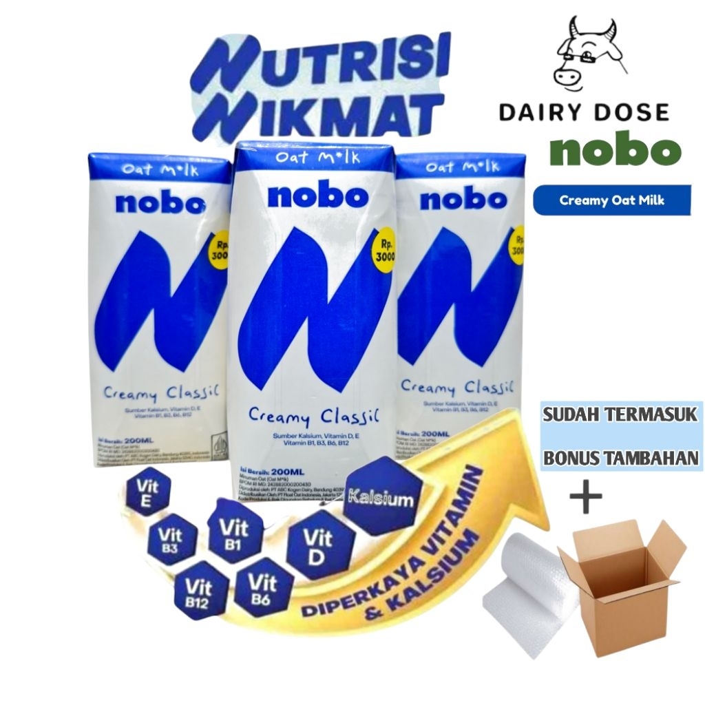 Jual NOBO OAT MILK CREAMY CLASSIC 200ML | Shopee Indonesia
