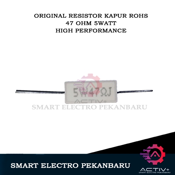 Jual ORIGINAL 5W 47 OHM RESISTOR KAPUR 47OHM R 5WATT 47R BATU DAYA 47R 47 KERAMIK CERAMIC ...