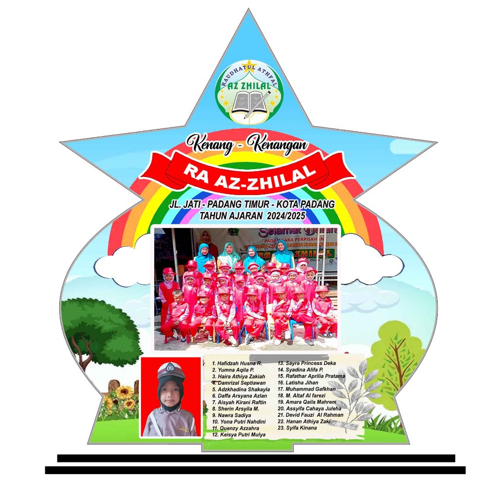 Jual vandel acrylic wisuda TK /PAUD free design custom model | Shopee ...