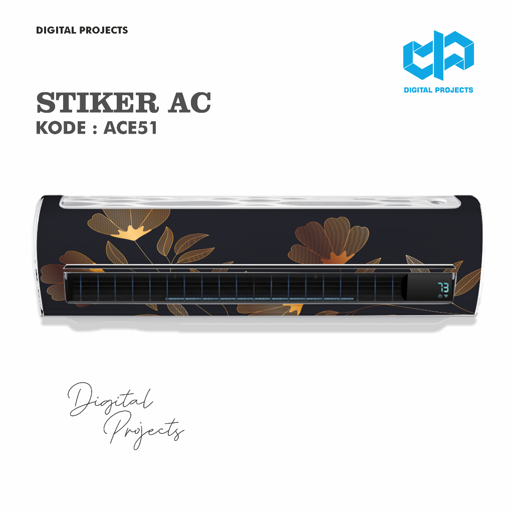 Jual Stiker Premium Sticker AC Semua Ukuran Motif Digital Project Kode ...