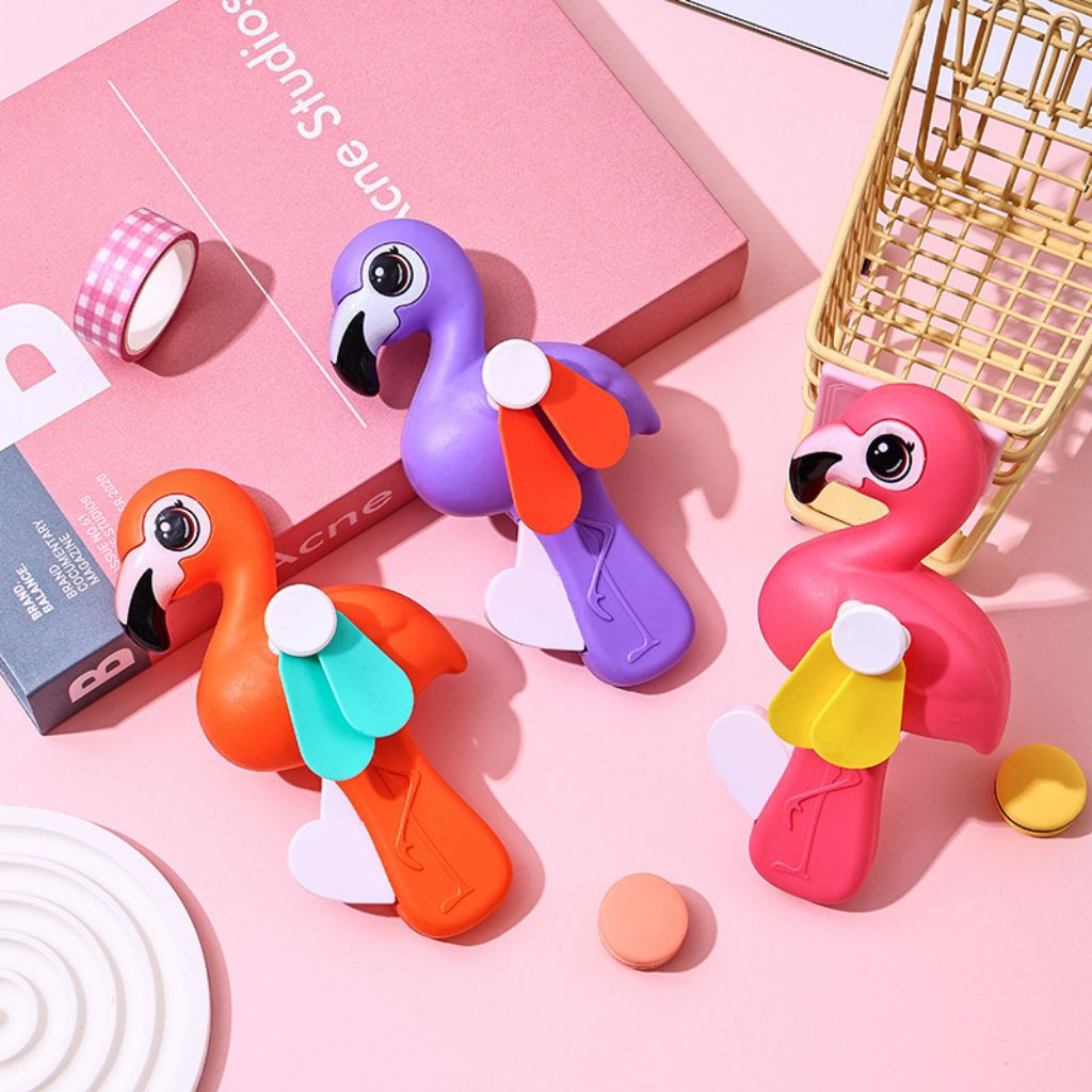 Jual Kipas Angin Tangan Manual Bentuk Flemingo | Shopee Indonesia