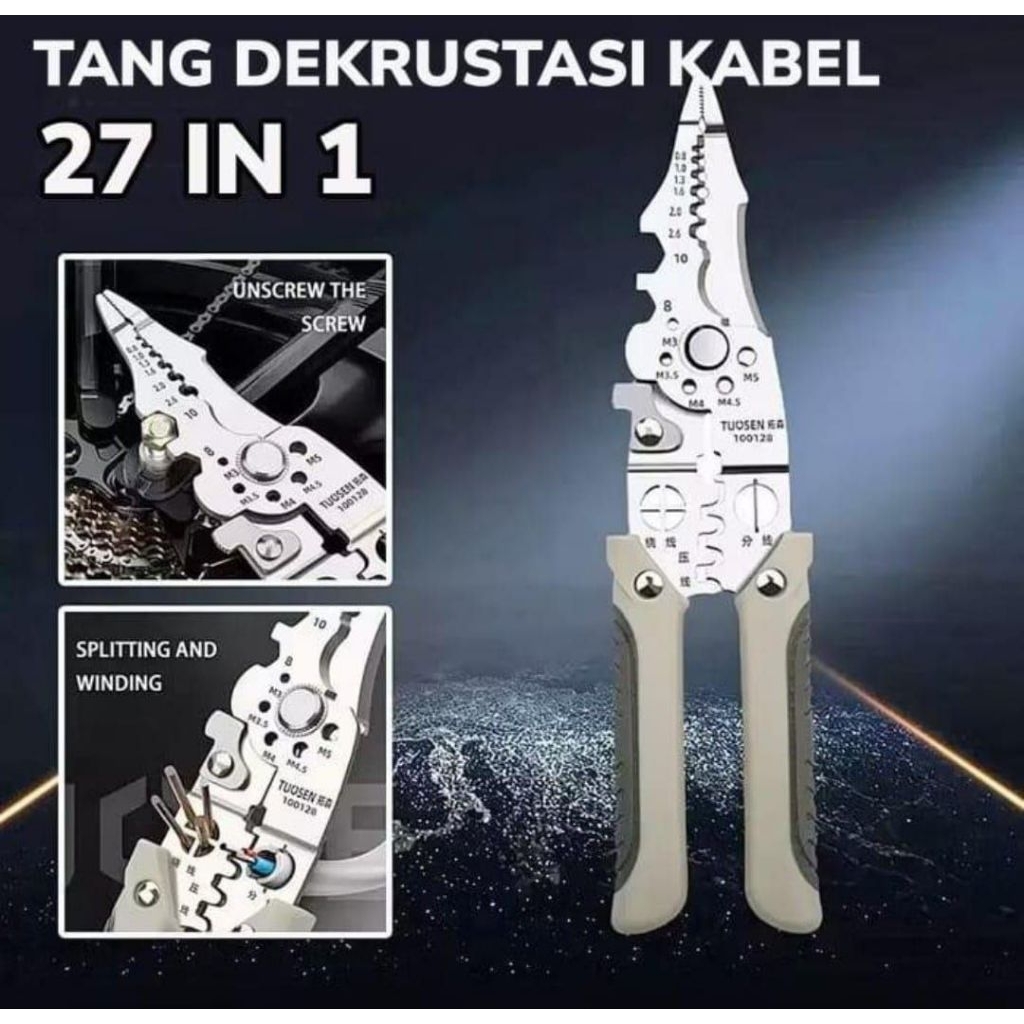 Jual Tang Kabel Listrik Multifungsi 27in1 | Shopee Indonesia