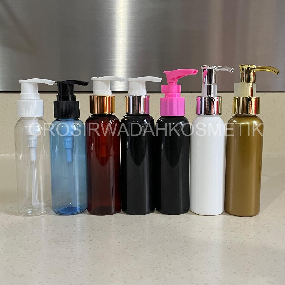 Jual Botol PET 100ml Pump | Botol 100ml BR PET untuk Lotion Sabun Shampoo | BOTOL PUMP 100ML ...