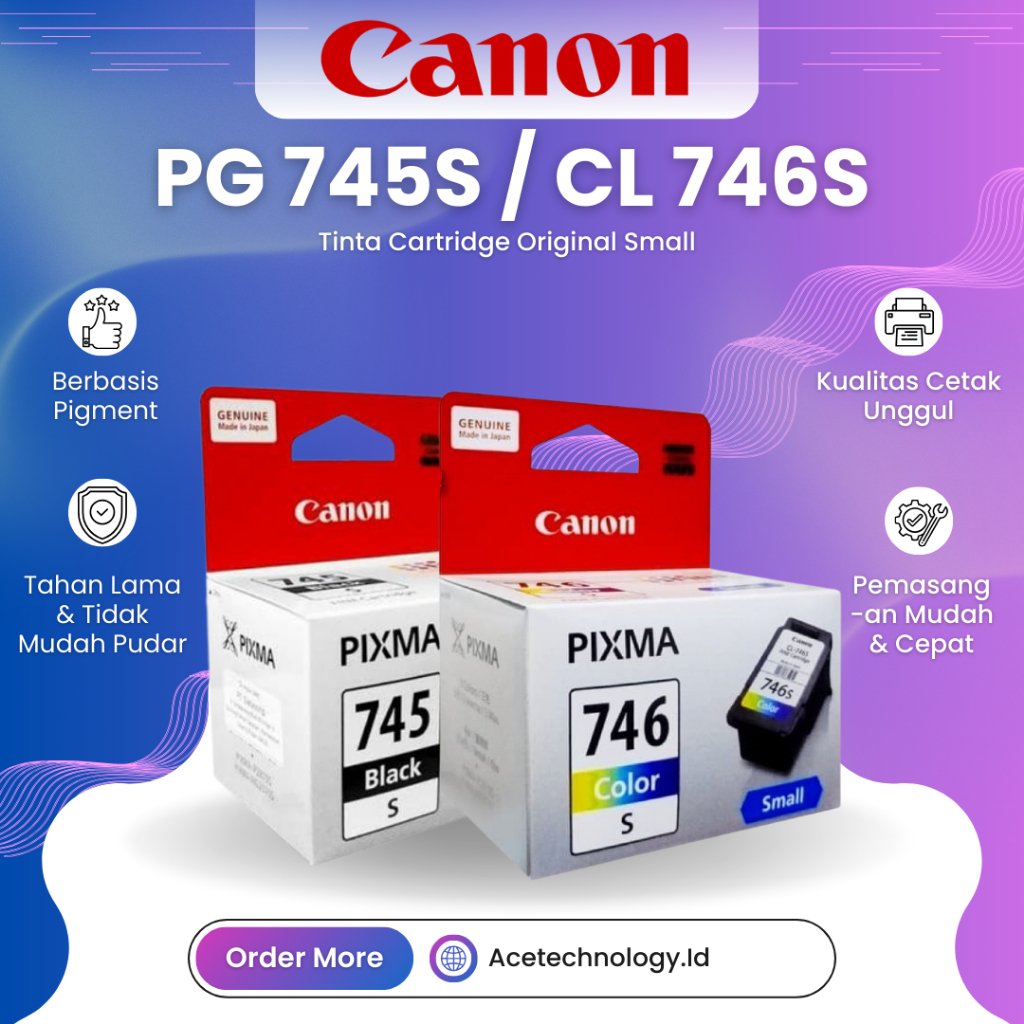 Jual Tinta Canon PG-745 Black / CL-746 Color Small – Cartridge Original ...