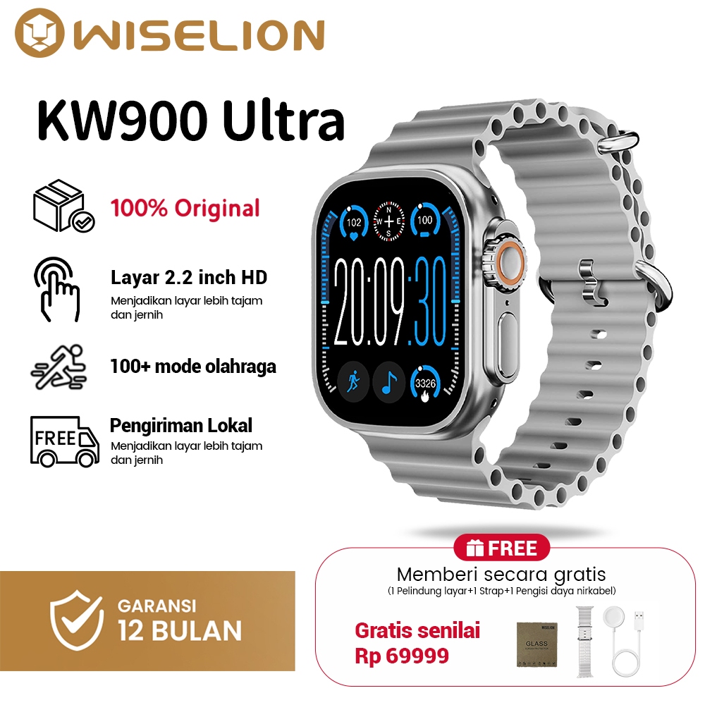 Jual [PROMO SPESIAL]Smartwatch KW900 Ultra Jam tangan Smartwatch IP67 ...
