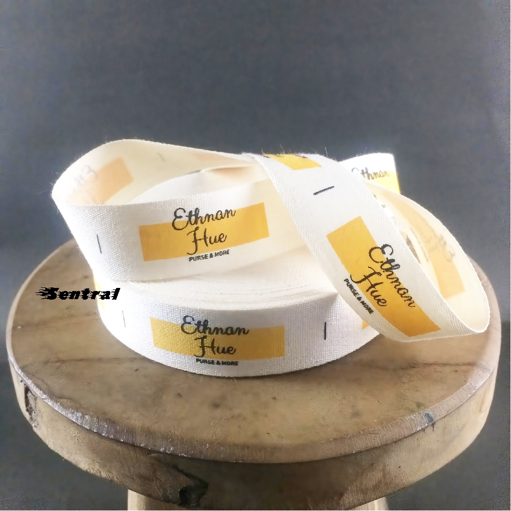 Jual Label Katun 50 pcs / Label Hijab sablon / Label Baju sablon free ...