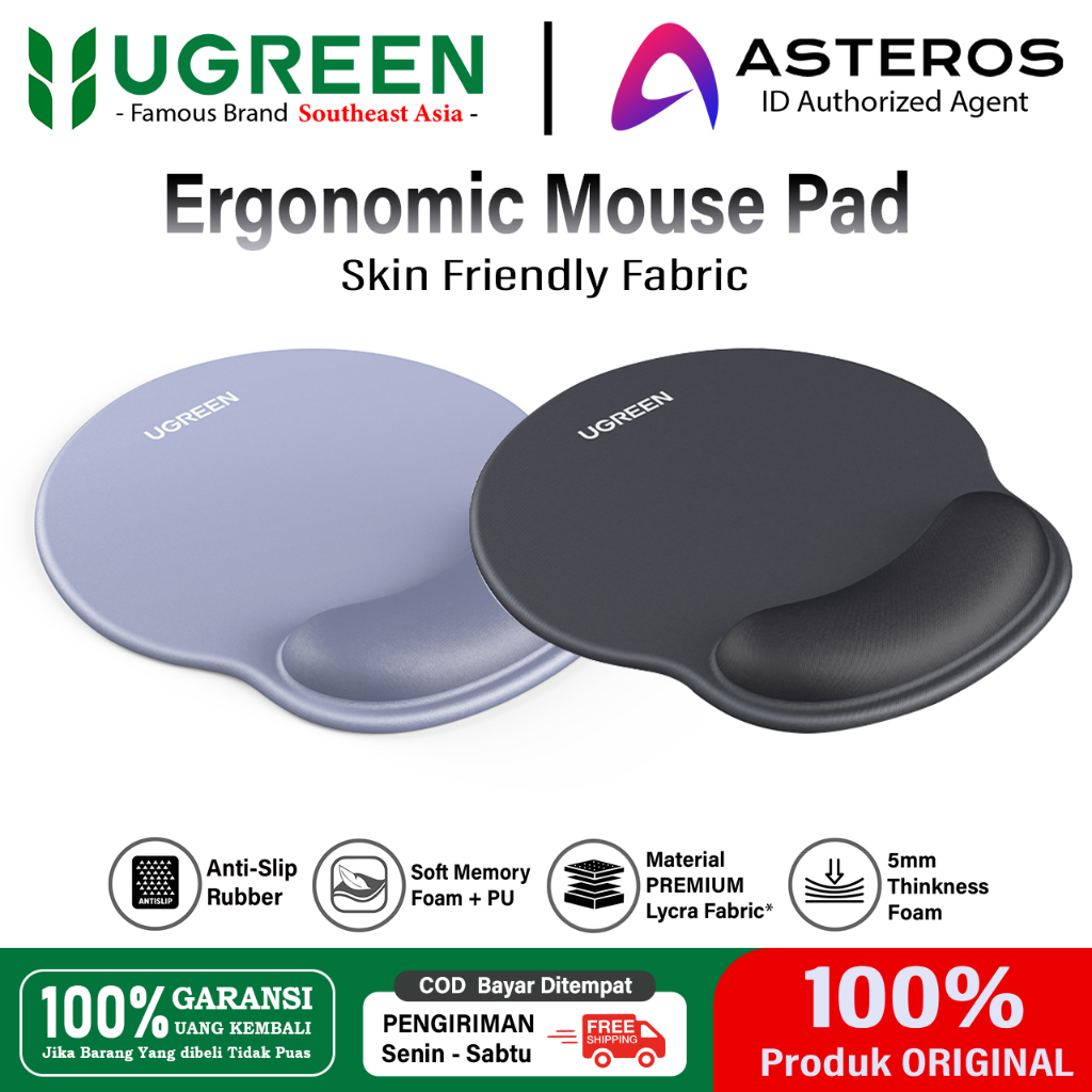 Jual UGREEN Ergonomic Mouse Pad Bantalan Pergelangan Tangan Anti Slip ...