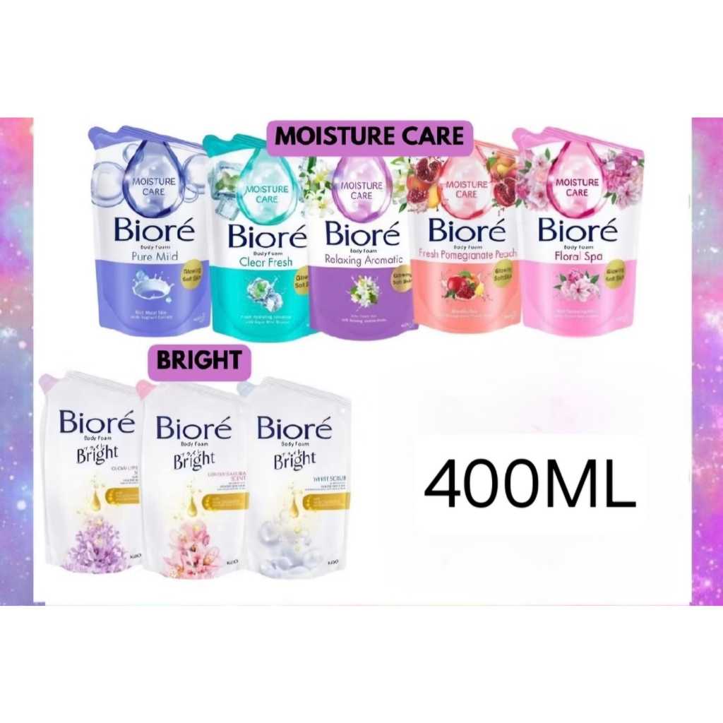 Jual Biore Body Foam Sabun Mandi Cair Series Pouch 400ml | Shopee Indonesia