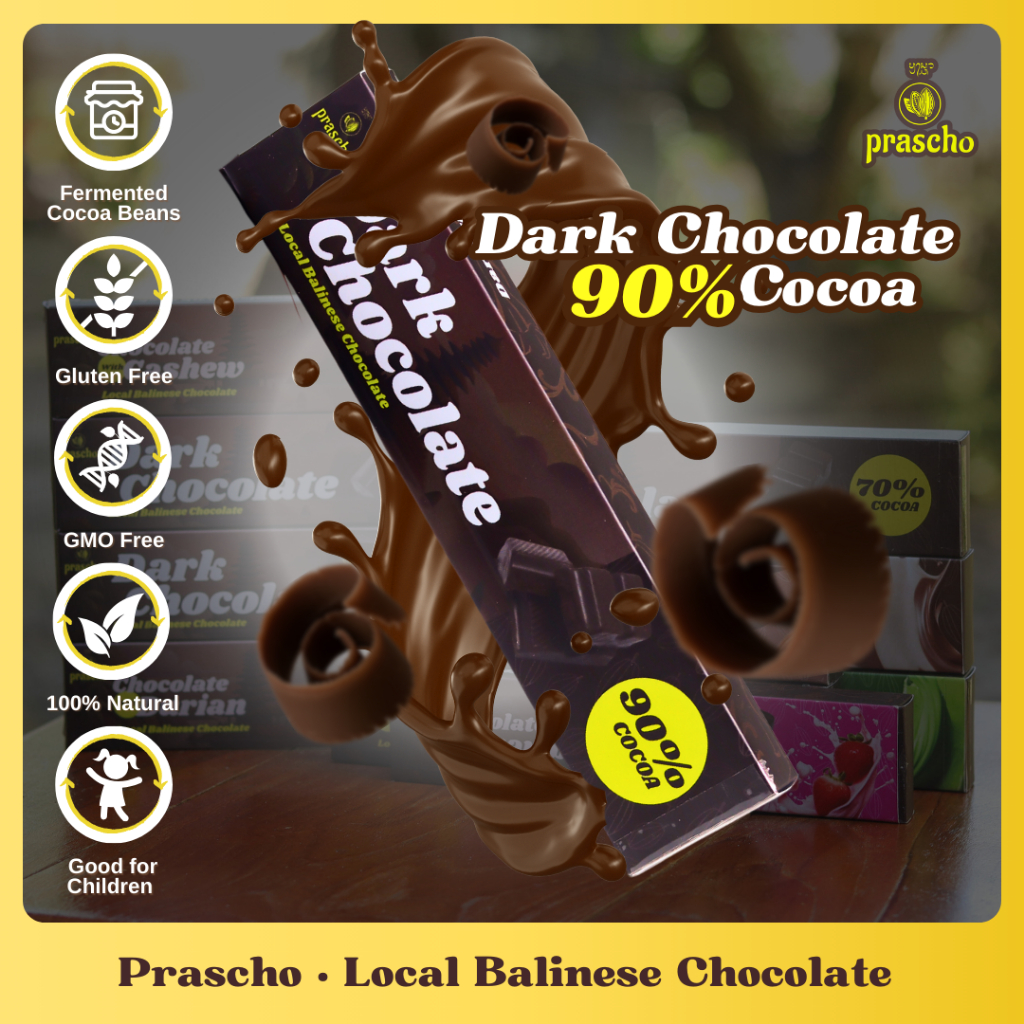 Jual Prascho - Dark Chocolate 90% Cokelat Bar Diet Low Sugar Cemilan ...