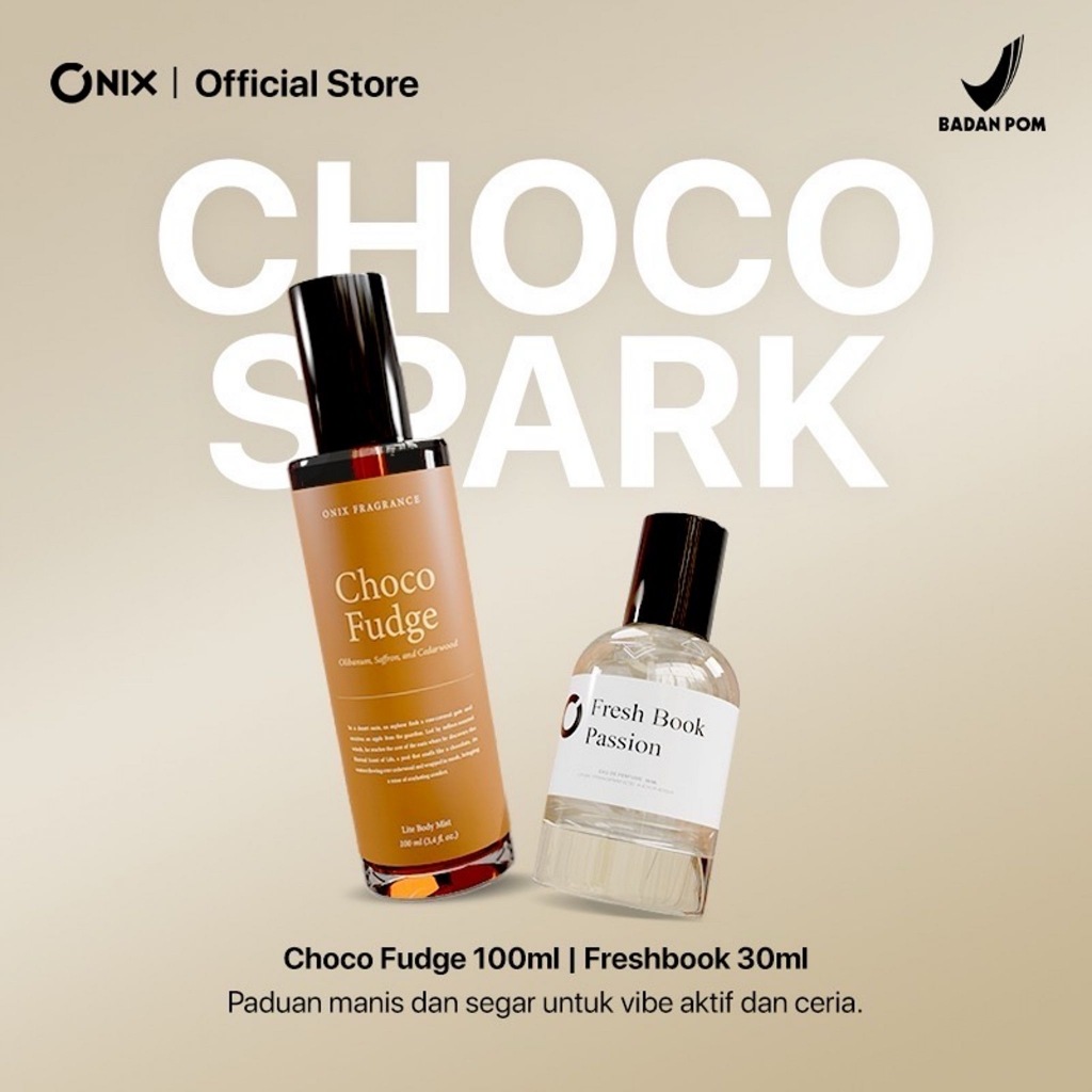 Jual Paket Choco Spark by ONIX Fragrance | Choco Fudge 100ml Body Mist ...