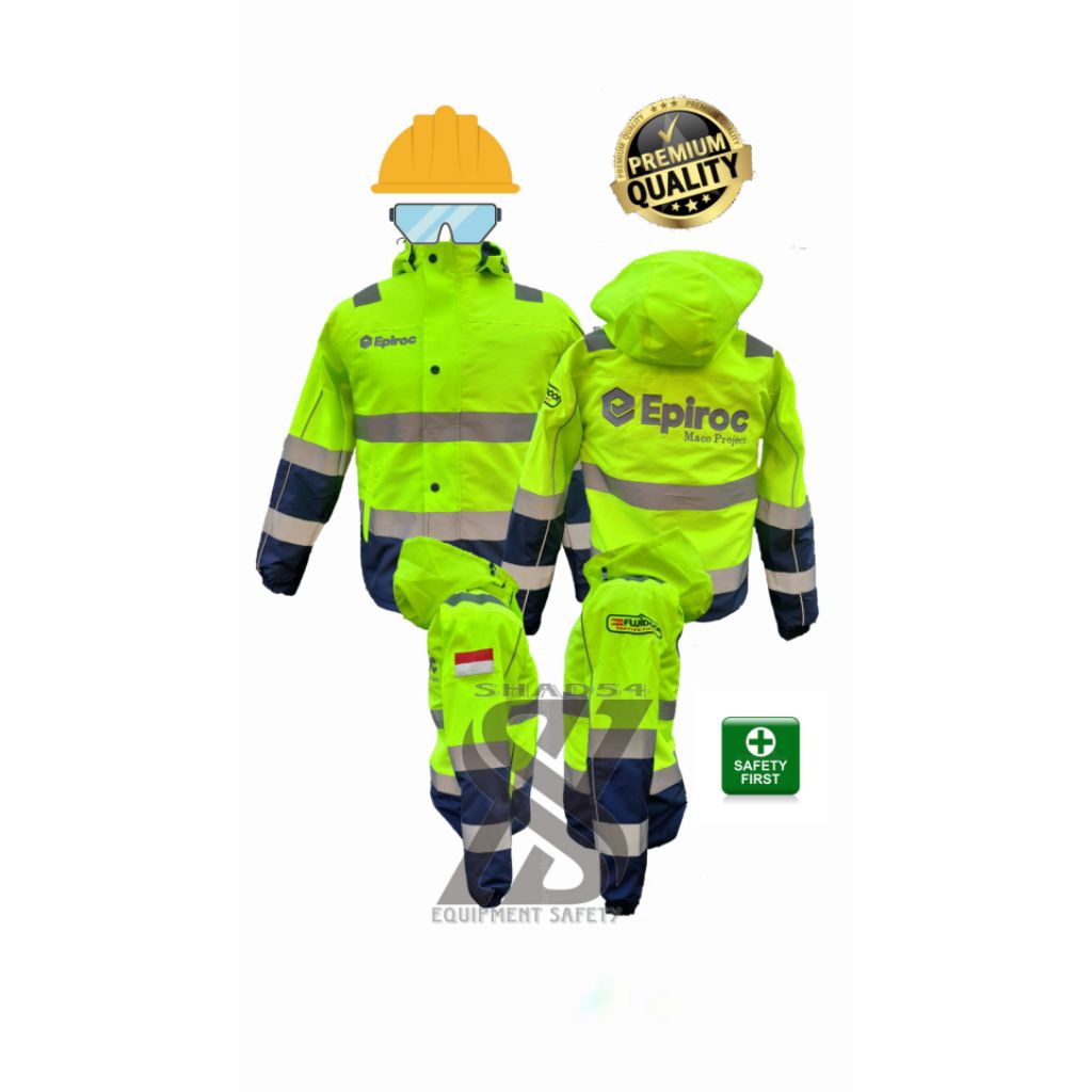 Jual jaket EPIROC jaket tambang jaket costum jaket safety jaket kerja ...