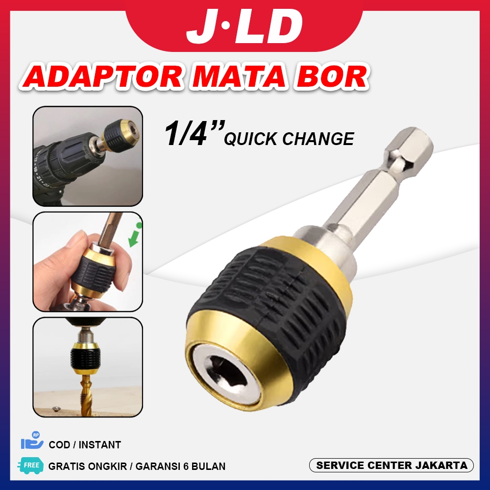 Jual JLD Adaptor mata Bor quick change Chuck Heksagonal 50-60mm kepala ...