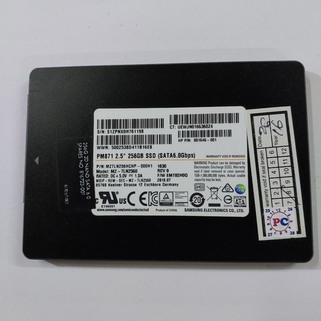 Jual ssd original Samsung enterprise 256gb 2.5inch sata copotan server ...