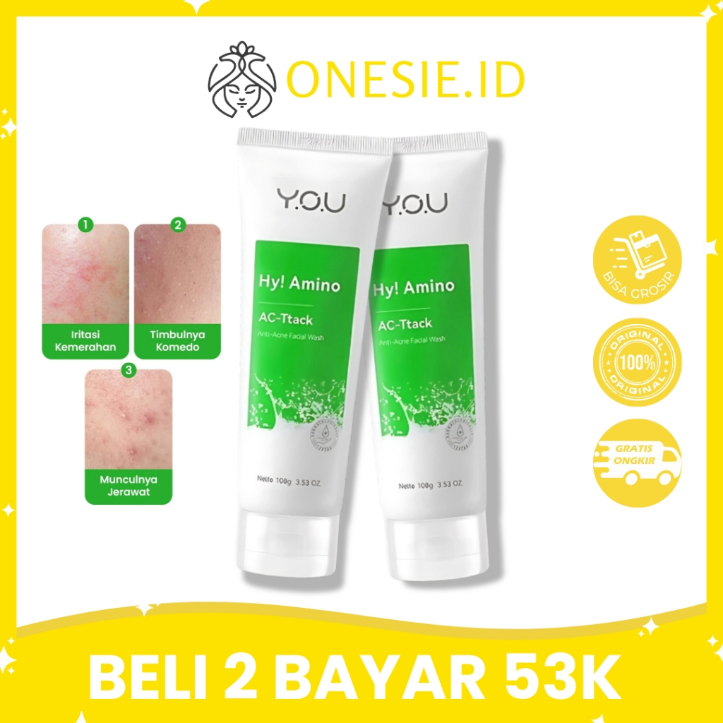 Jual PROMO! YOU Hy! Amino Facial Wash AC-Ttack Anti-Acne Sabun Cuci ...