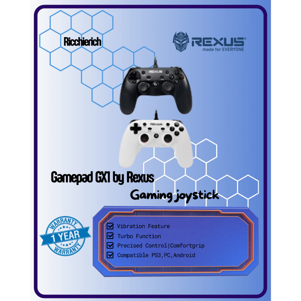 Jual Rexus Gamepad GX1 Gaming Joystick Consol | Shopee Indonesia