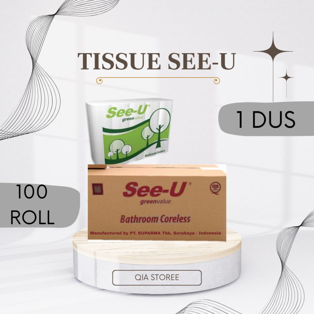 Jual SEE-U TISSUE coreless tanpa tulang (1karton isi 100roll) | Shopee ...