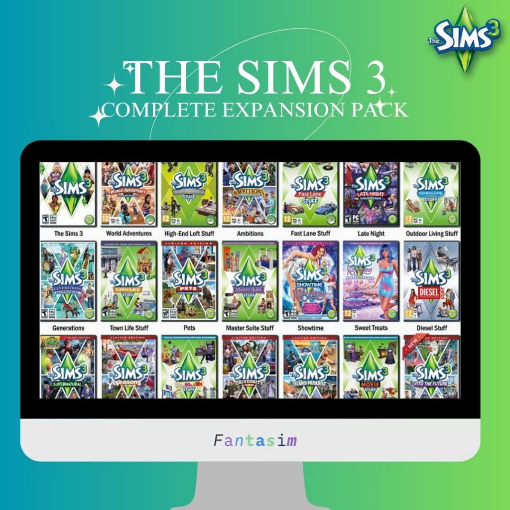 Jual THE SIMS 3 COMPLETE EXPANSION PACKS - ALL DLC | Shopee Indonesia