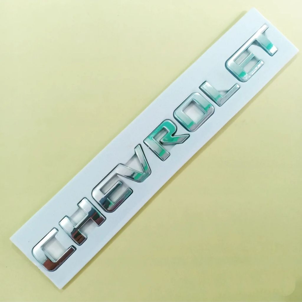 Jual Emblem logo CHEVROLET ukuran original bagasi silver chrome timbul ...