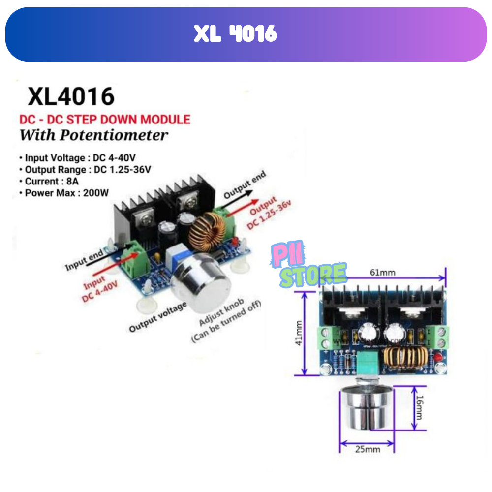 Jual XL4016 STEP DOWN POWER SUPPLY 8A DC-DC BUCK CONVERTER XH-M401 XL 4016 | Shopee Indonesia