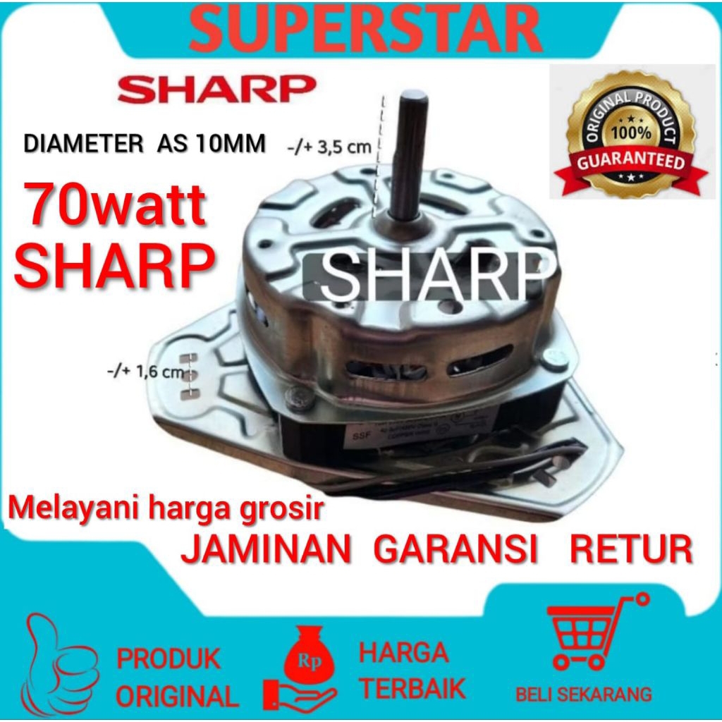 Jual Dinamo sharp spin mesin cuci sharp, 70watt motor dinamo pengering ...