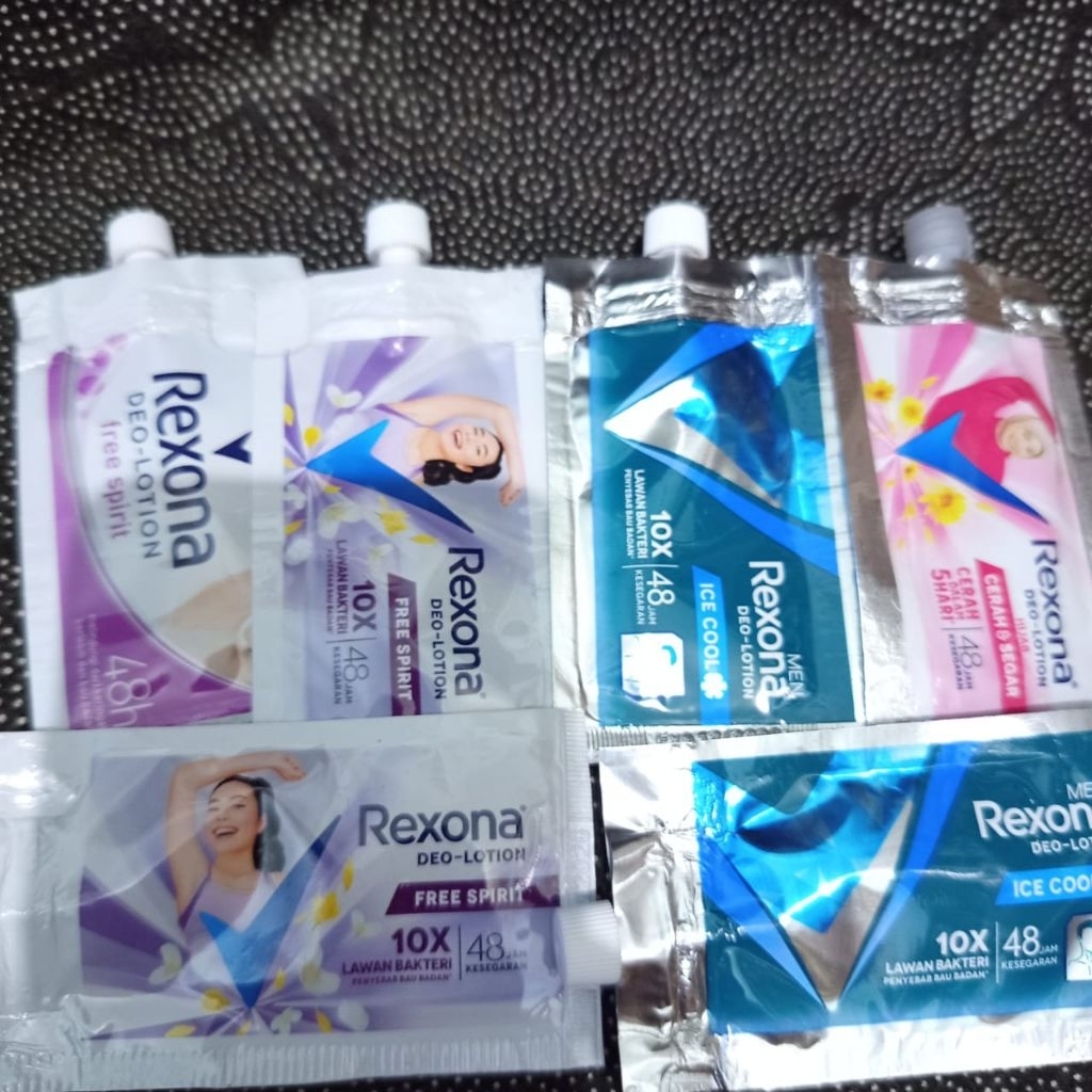 Jual Rexona Deo Lotion sachet 9gr isi 5 pcs /10 pcs tanpa kemasan ...
