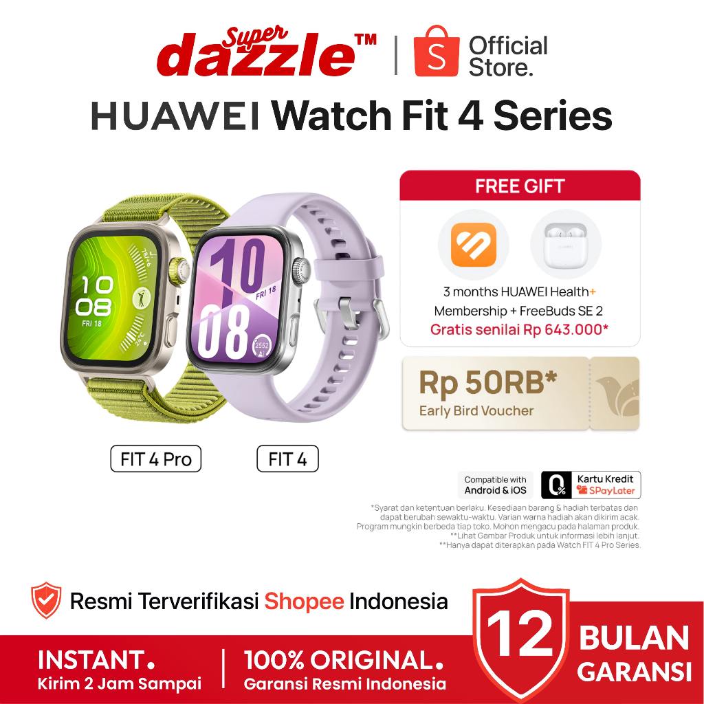 Jual HUAWEI Watch Fit 4 Pro Series Original Resmi Official Store Ori ...
