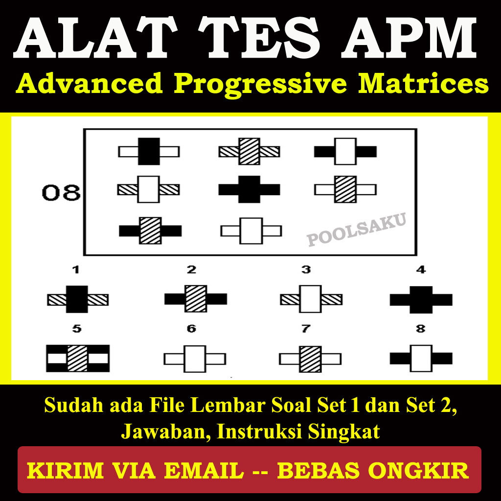Jual Software Alat Tes Psikologi Psikotes APM – Tes IQ Inteligensi ...