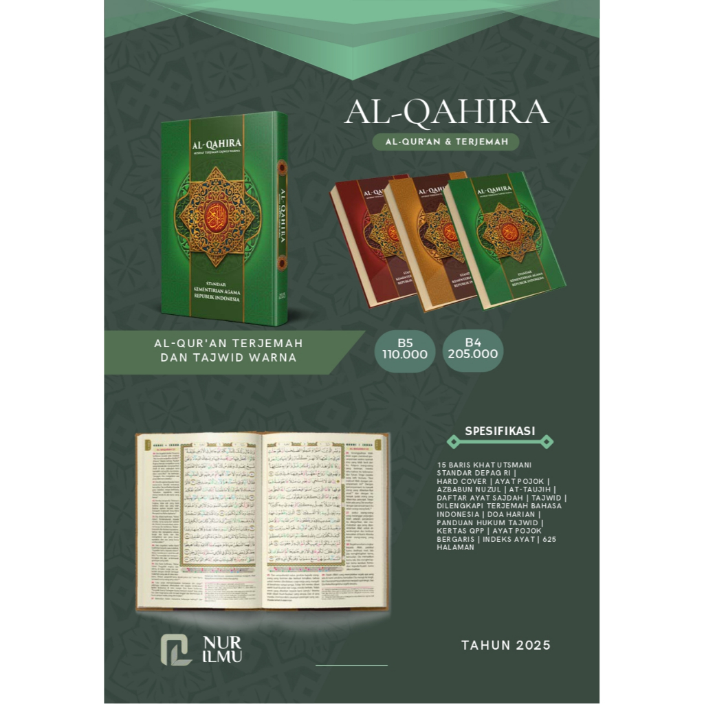 Jual Al Qahira Alquran Terjemah Tajwid Warna B4 B5 A4 A5 Hard Cover ...