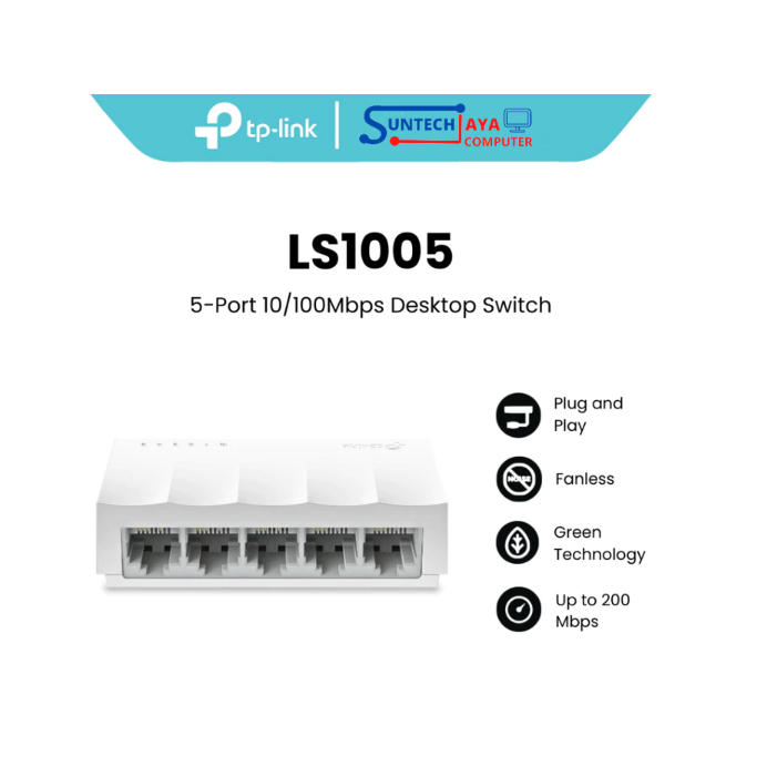 Jual Switch Hub TP- LINK 5 Port Ls1005 10/100Mbps Desktop Switch Hub | Shopee Indonesia