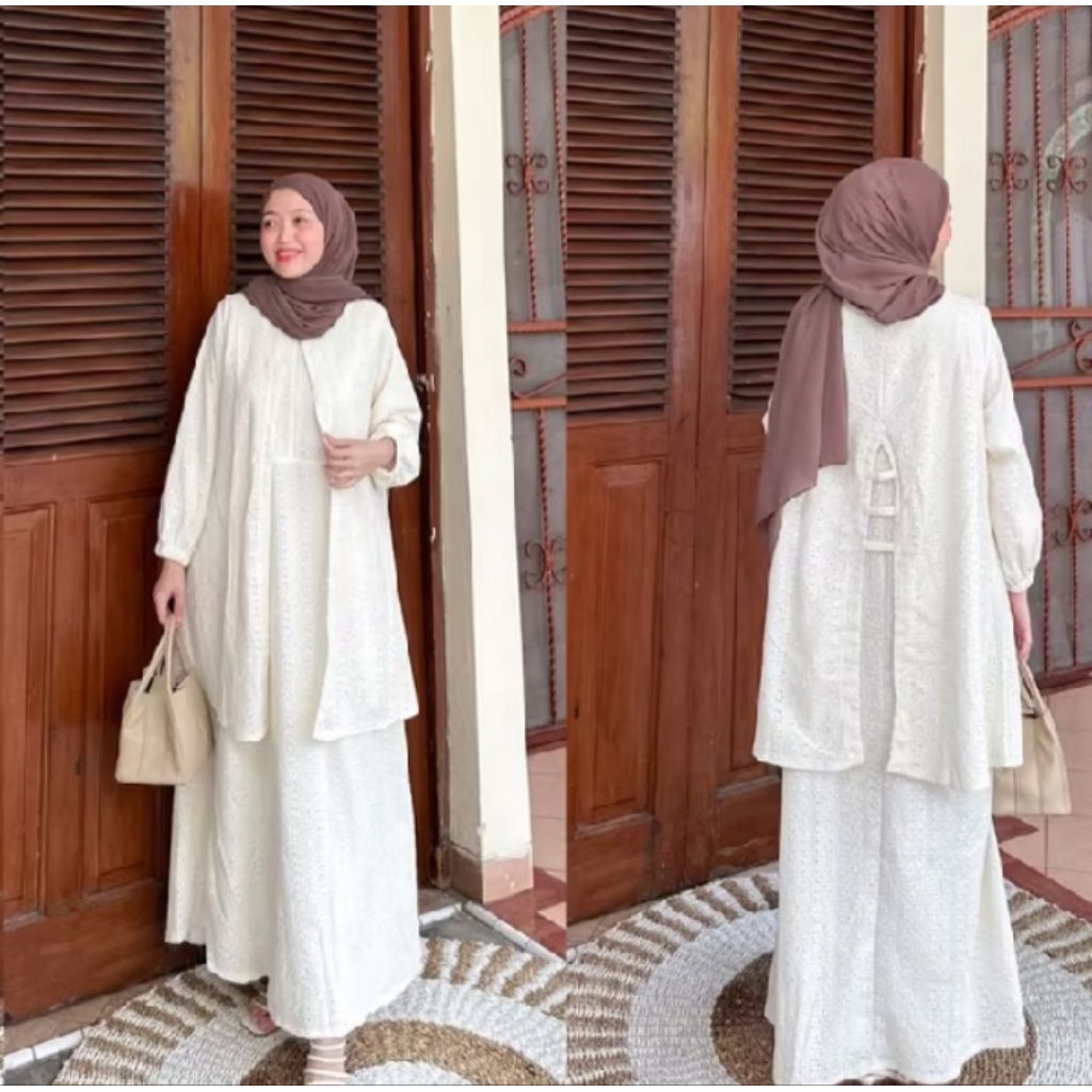 Jual BARU SET 2 IN 1 GAMIS & OUTER BY JOLEY | Shopee Indonesia