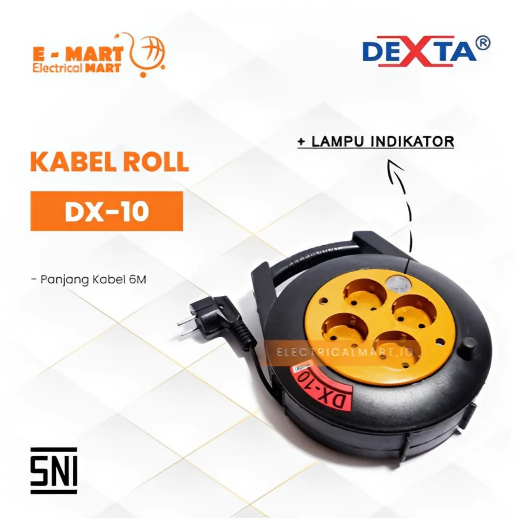 Jual WAJIB PUNYA DEXTA KABEL ROLL DX-10 dengan LAMPU INDIKATOR / SWITCH ...