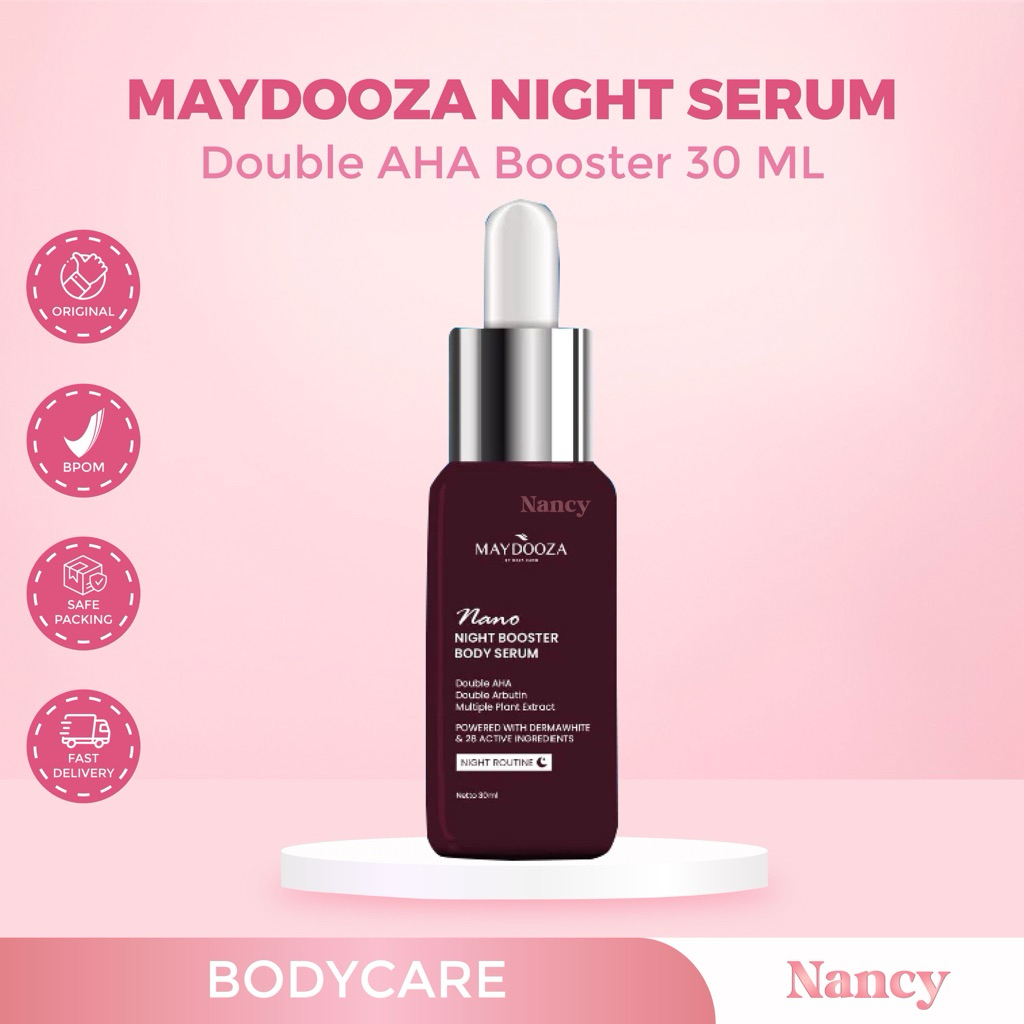 Jual MAYDOOZA NIGHT DOUBLE AHA BOOSTER BODY SERUM WHITENING 30 ML BPOM ...
