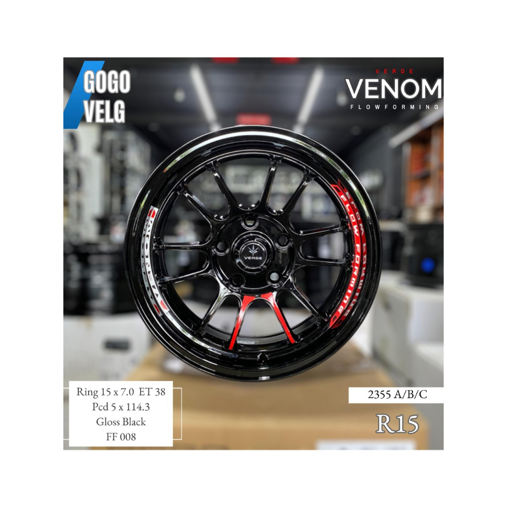 Jual Velg Mobil Venom Flow Forming R15 PCD 5X114,3 Innova Ertiga CRV ...