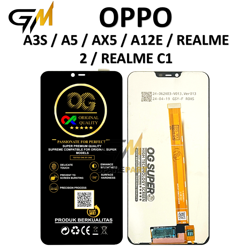 Jual LCD OPPO A3S / A5 / AX5 / A12E / REALME 2 / REALME C1 LCD FULLSCREEN ORIGINAL 100% HIGH ...