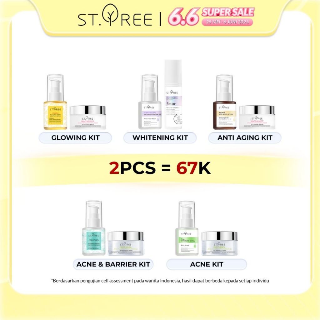 Jual ST.TREE [BUNDLE 2 PCS] Glowing + Hydrating Skin Combo 2in1 Set ...