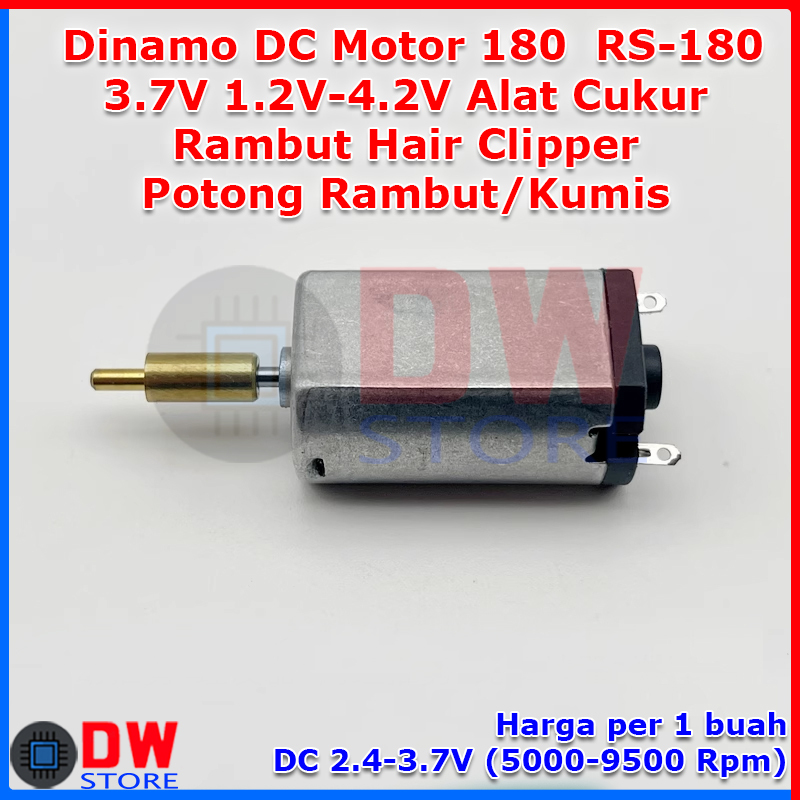 Jual Dinamo DC Motor RS180 180 3.7V 2.4V-4.2V Mesin Alat Cukur Shaver ...