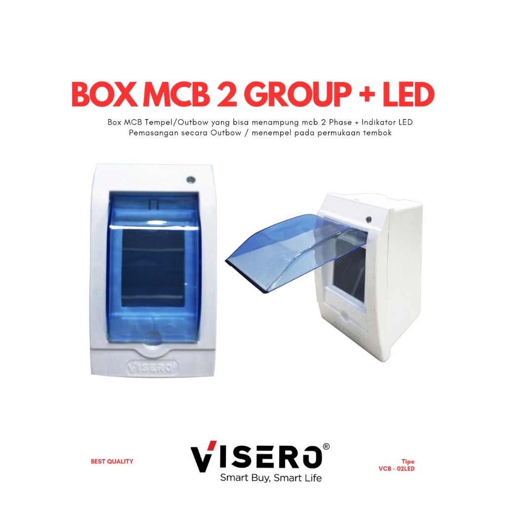 Jual Box MCB 2 Group + LED / Fuse Box / Box Sekring Outbow Visero ...